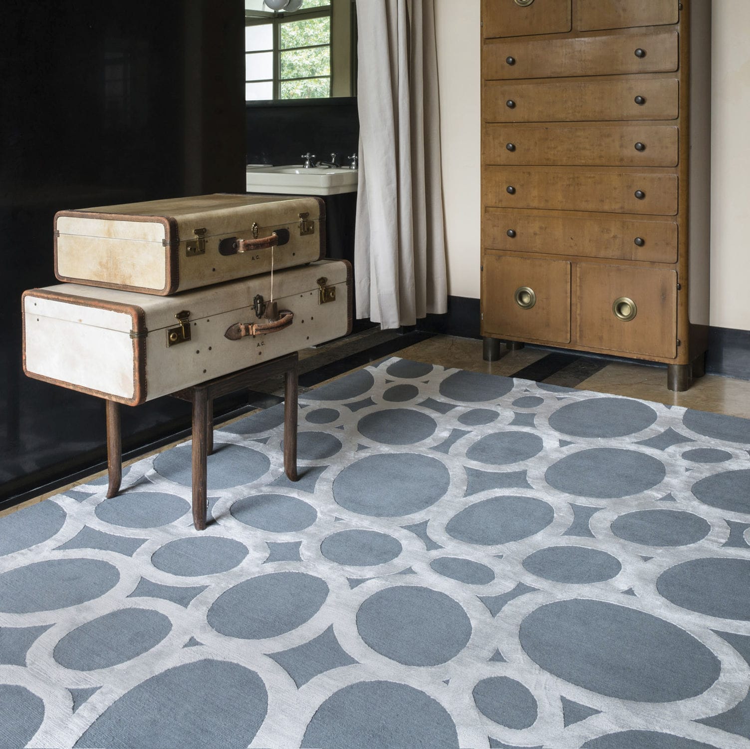 Tapis contemporain - SILVER RINGS - The Rug Company - à motif / en ...