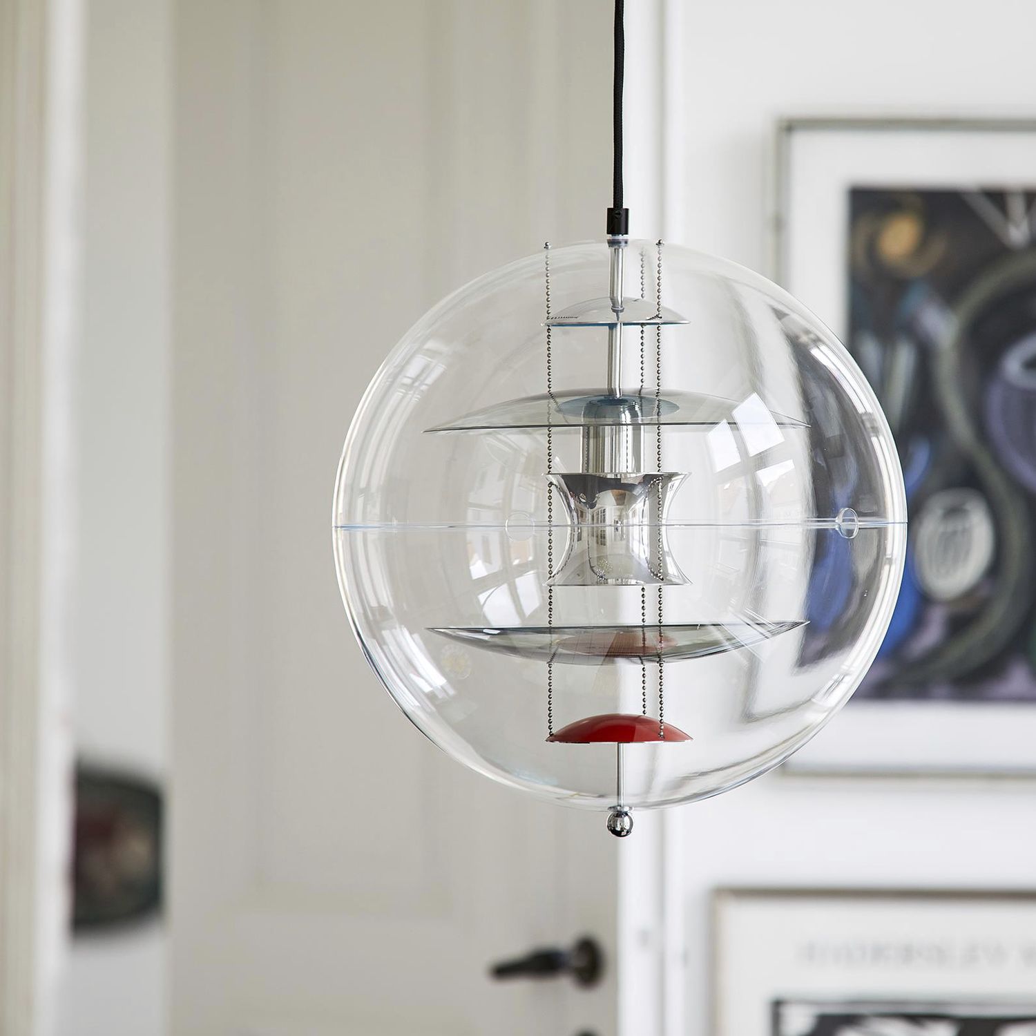 Suspension - VP GLOBE - VerPan - en laiton / en aluminium poli / en verre fumé