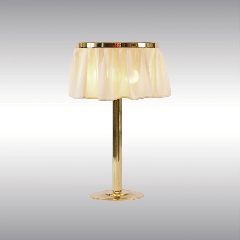 Lampe de table - FL2 69 - Woka Lamps Vienna - en soie / en laiton ...