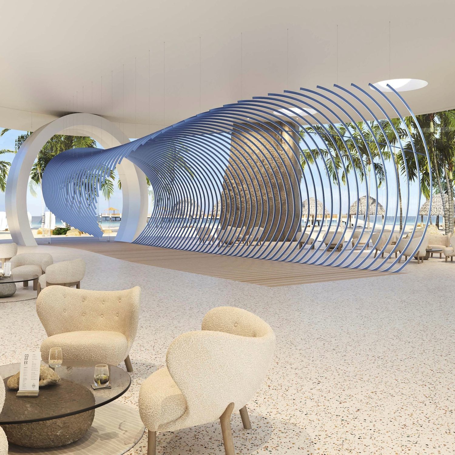 Sculpture en aluminium - WAVES PROJECT - KISSA LAMPS - au sol / à poser ...