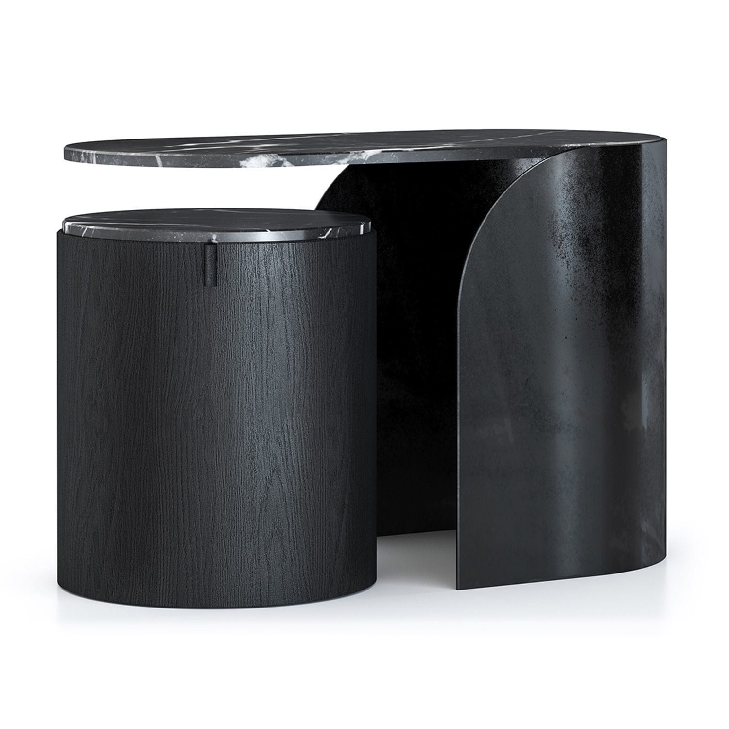 Table d'appoint contemporaine - STADIO - Rivethel Guild srl - en noyer ...