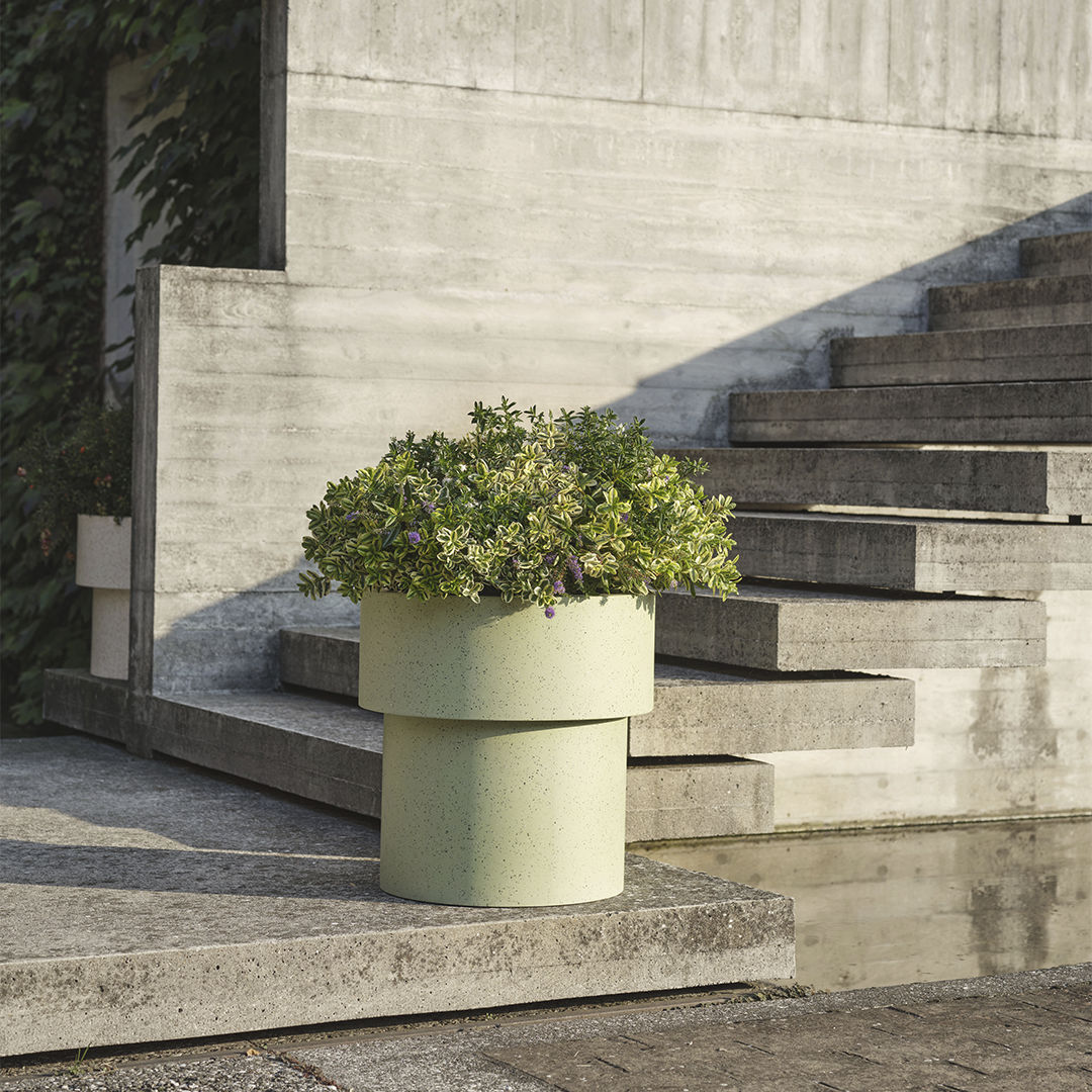 Pot de jardin en béton - ERASMO - CIMENTO - rond / résidentiel ...