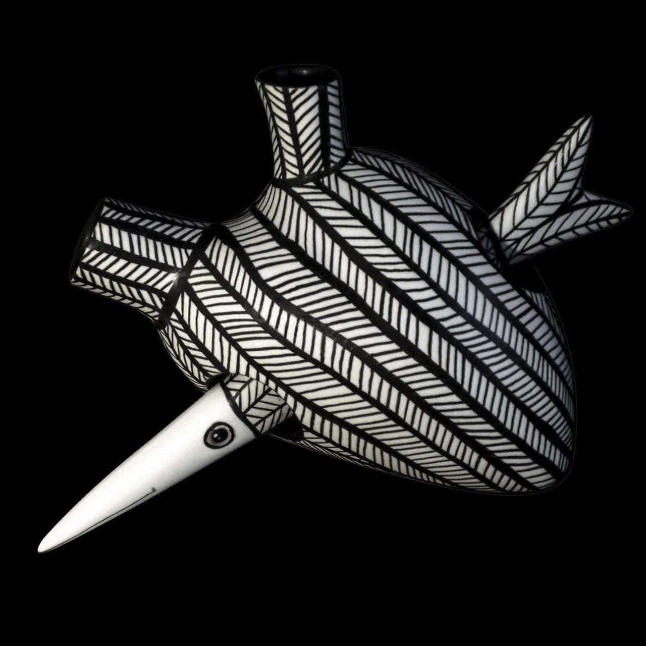 Vase contemporain - H-6 TRANSFISH - ELICA STUDIO - en porcelaine / pour mur / fait main