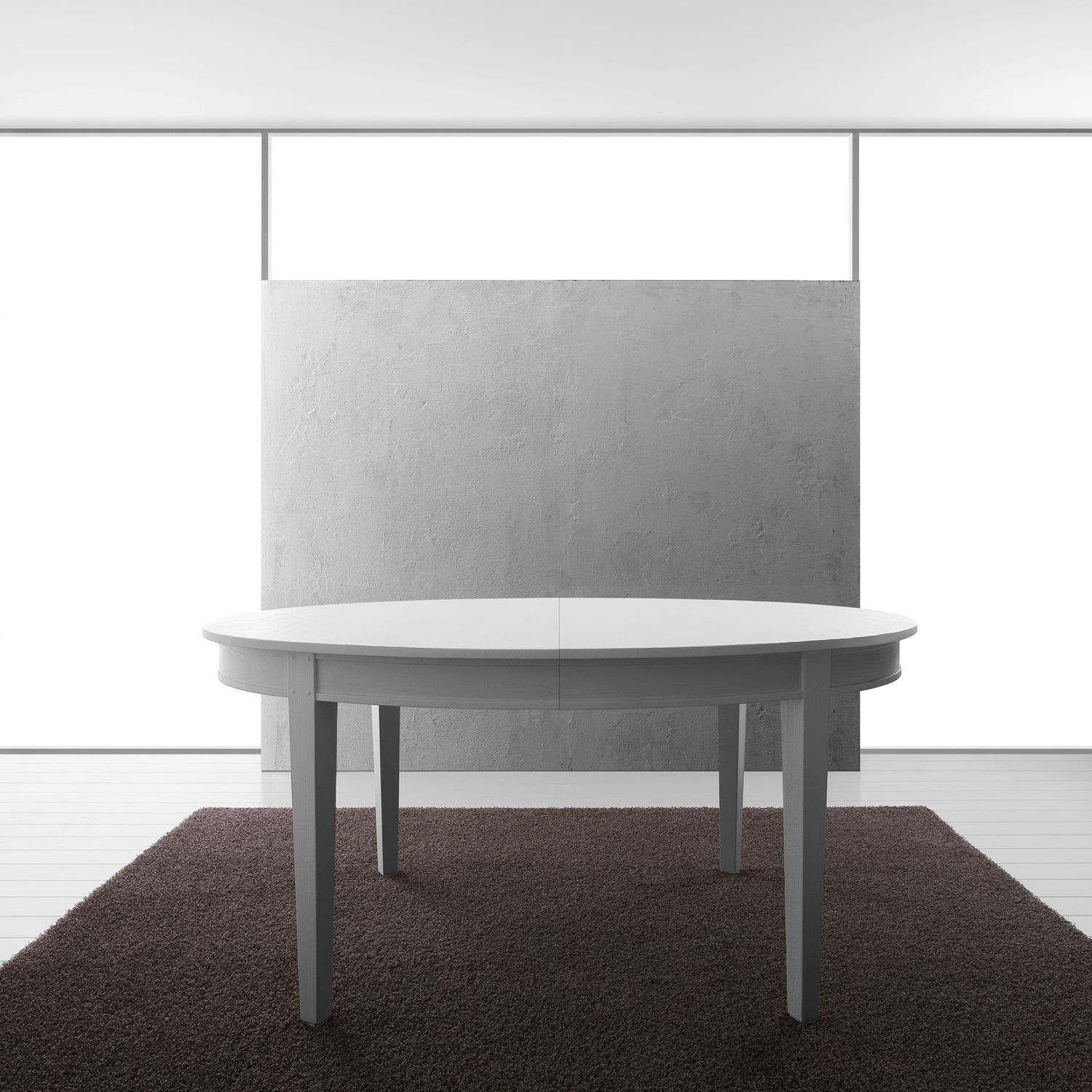 Table classique - L229 - LANDO - en bois massif / avec piètement en bois / ovale