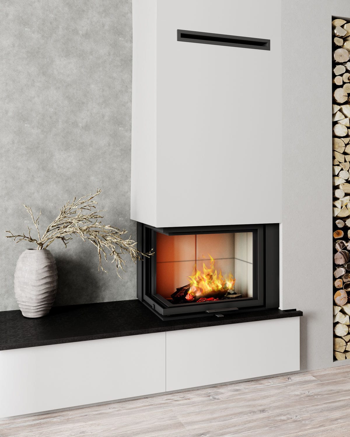 Cheminée à bois - Optimal 65 L/R - REGALFIRE S.A - à encastrer / d ...