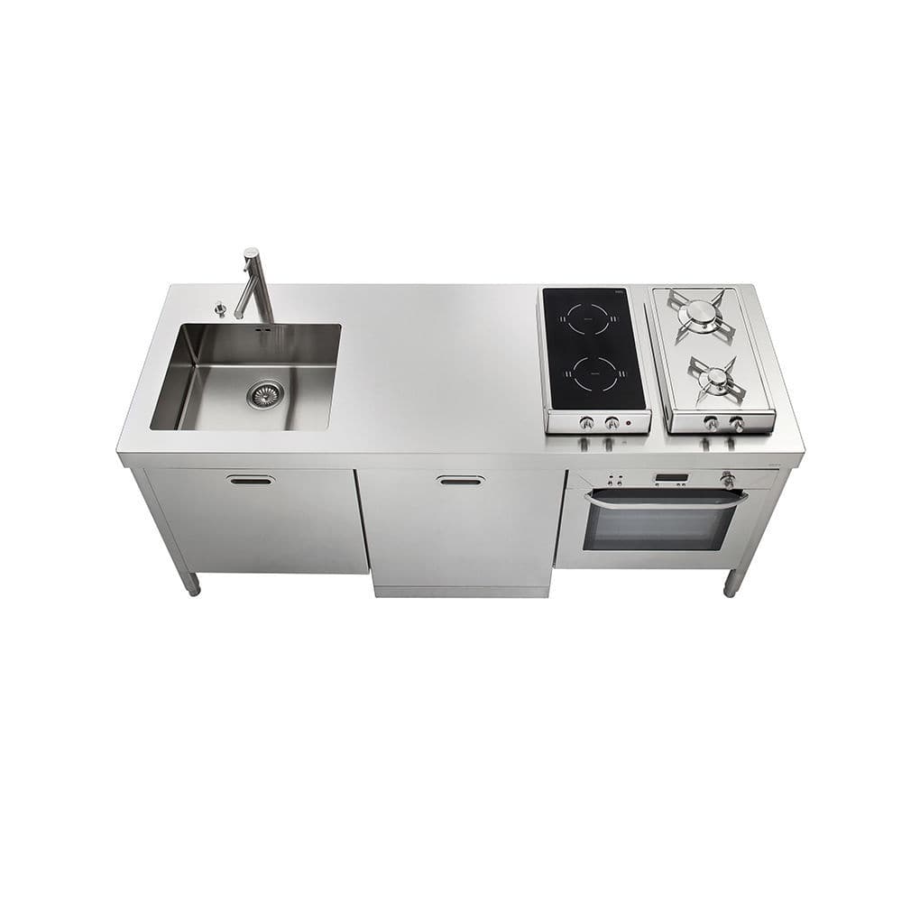 Cuisine en inox - LC190-A60+L60+F60/1 - ALPES-INOX - contemporaine ...