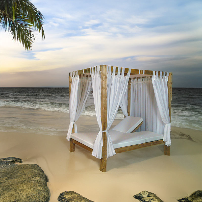 Lit de jardin à baldaquin - CBR150 - Conva - double / contemporain ...