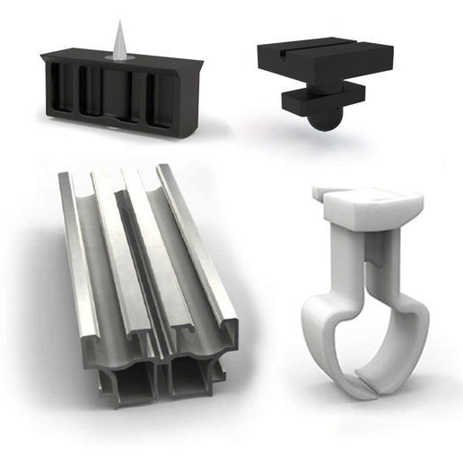 Système de fixation en plastique - TECH CUBE - Exterpark - aluminium ...