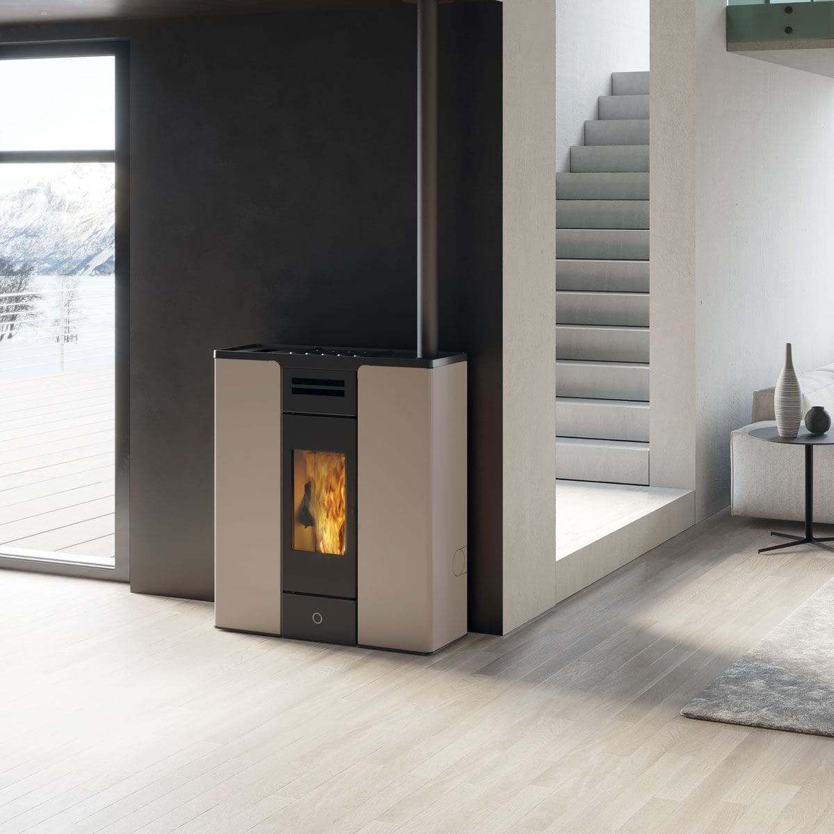 Poêle à granulés - Entity90+ - EK63 - 5 kW - 10 kW / 0 - 5 kW / à poser