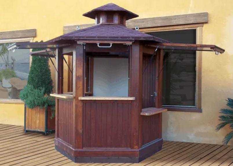 Kiosque commercial - HEXAGONAL - Maderas Menur - d'extérieur / en bois ...