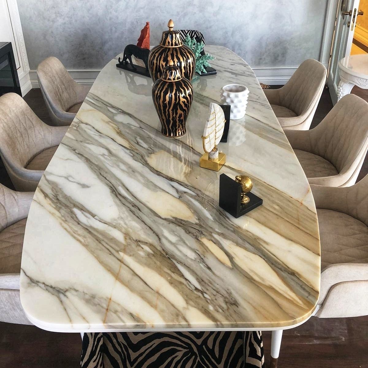 Plateau de table en marbre - PASIFIK GRANIT - professionnel / blanc