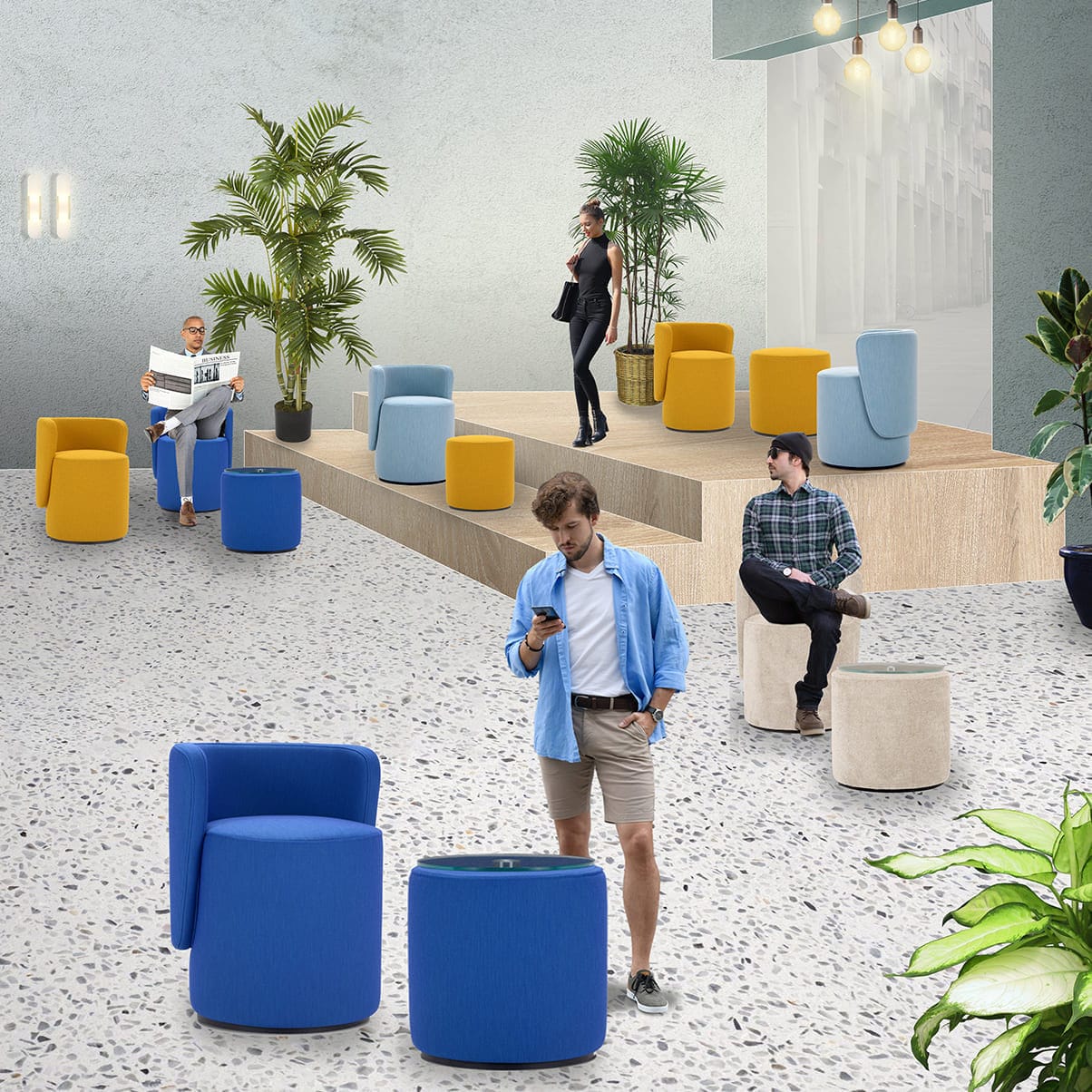 Table basse contemporaine - Pacha - LILIPOPART - en tissu / avec ...