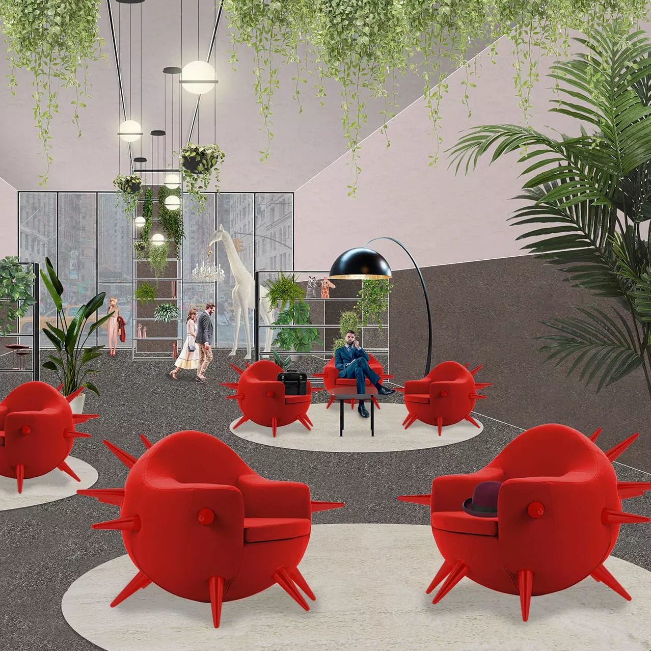 Fauteuil design original - VIRA BALL - LILIPOPART - en tissu / en bois ...