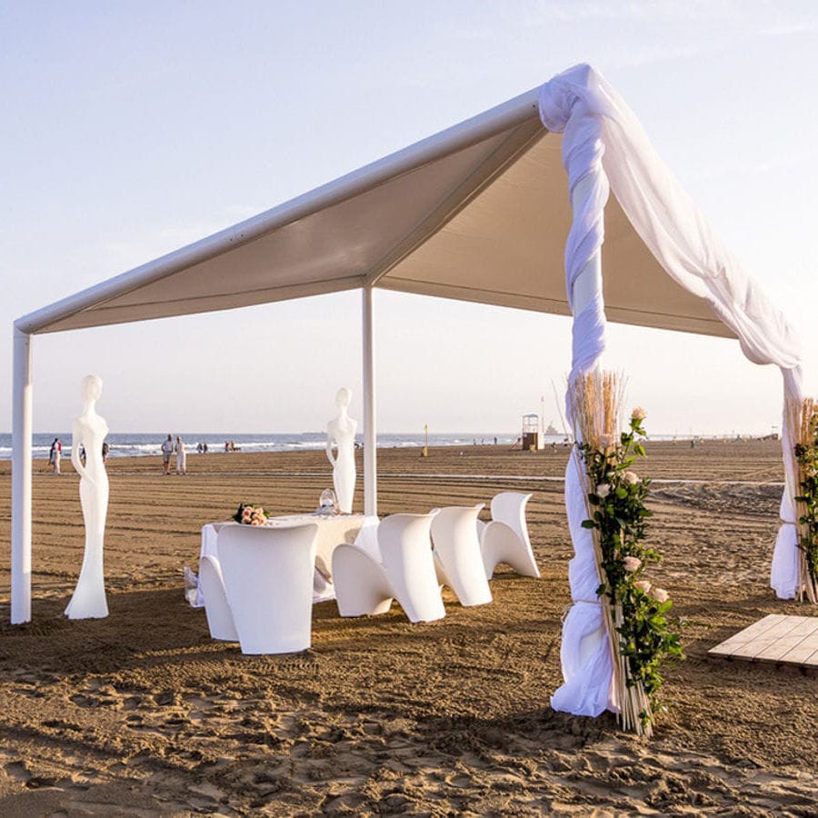 Pergola autoportée - VOILE - LILIPOPART - en aluminium peint / en tissu ...