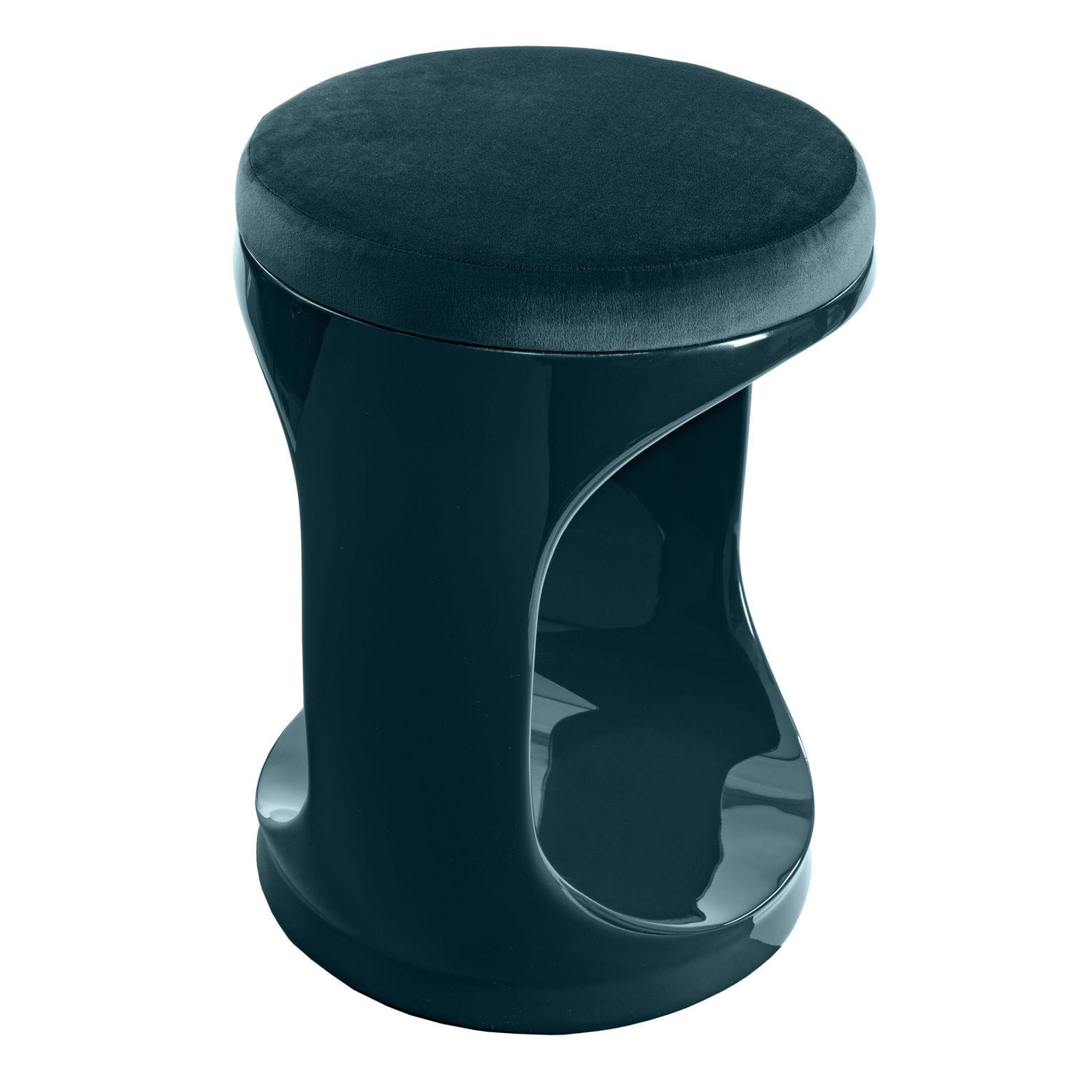 Tabouret contemporain - Signet Ring B10015 - Softicated - en cuir / en velours / piètement central