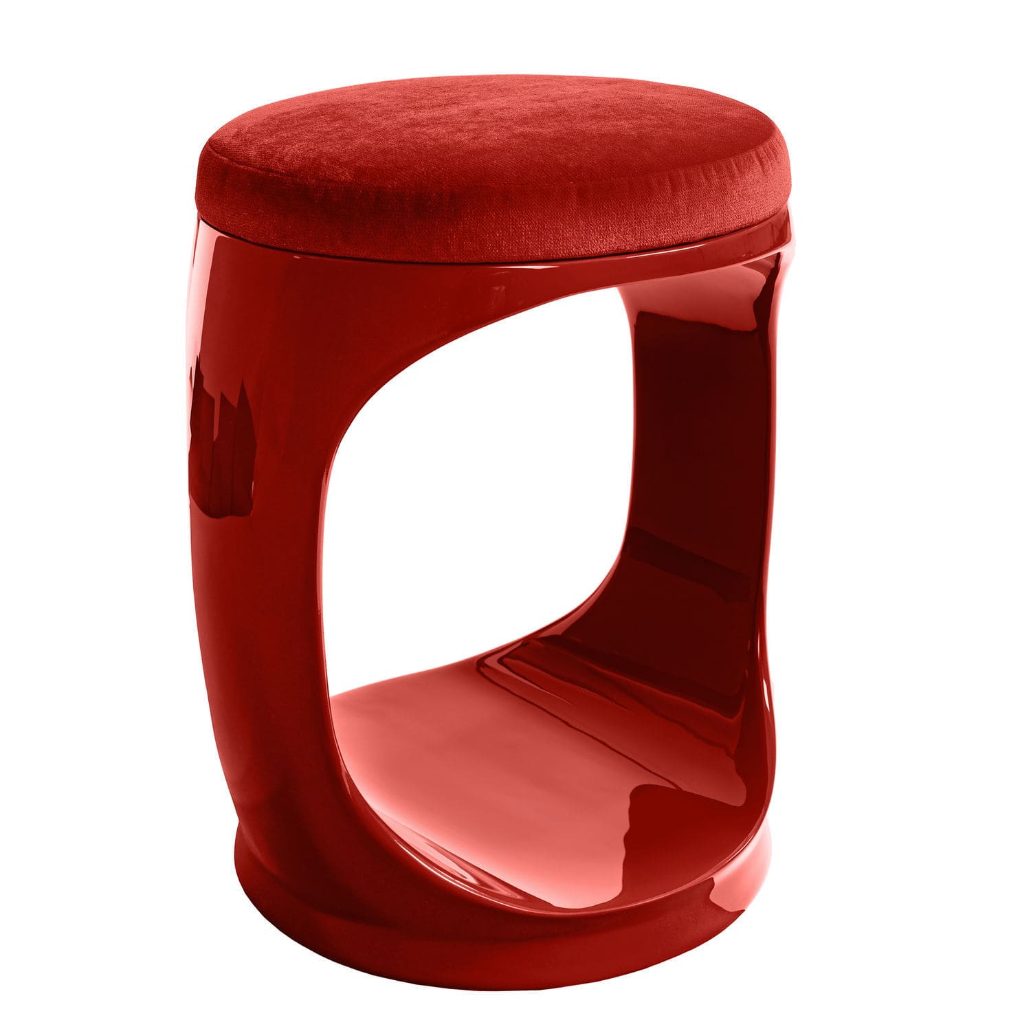 Tabouret contemporain - Signet Ring B10010 - Softicated - en velours / avec piètement en ...