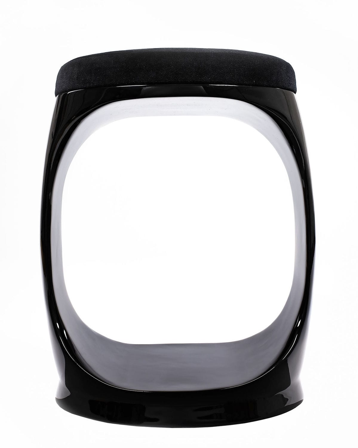 Tabouret contemporain - Signet Ring B10008 Black - Softicated - en velours / avec piètement en ...