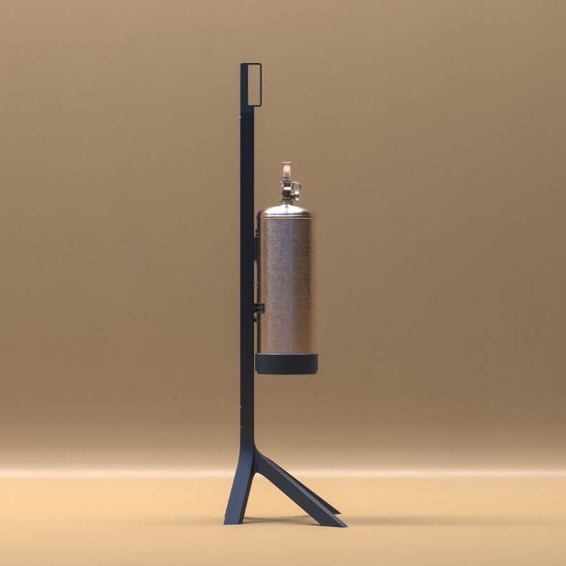 Support pour extincteur en aluminium - LEG - DAKEN SPA - noir / rouge ...