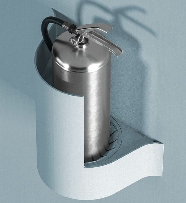 Support pour extincteur en polypropylène - WAVE - DAKEN SPA - gris ...