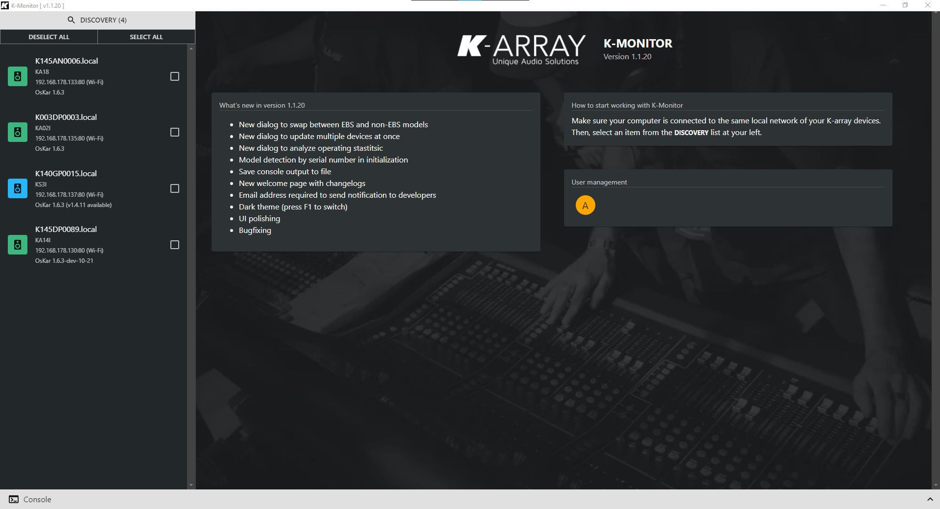 Logiciel audio - K-MONITOR - K-array
