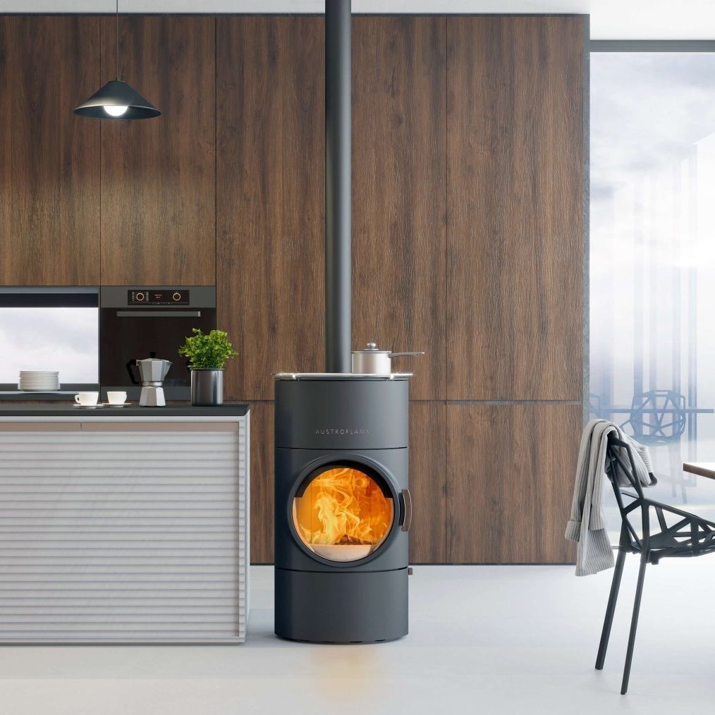 Poêle à bois - Clou compact Cook - AUSTROFLAMM - 6 kW / à poser ...