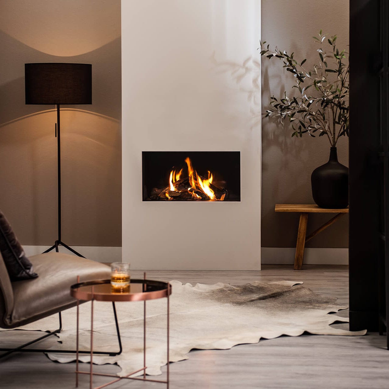 Cheminée à gaz - 73 Front - thermoCet International BV - adossée ...