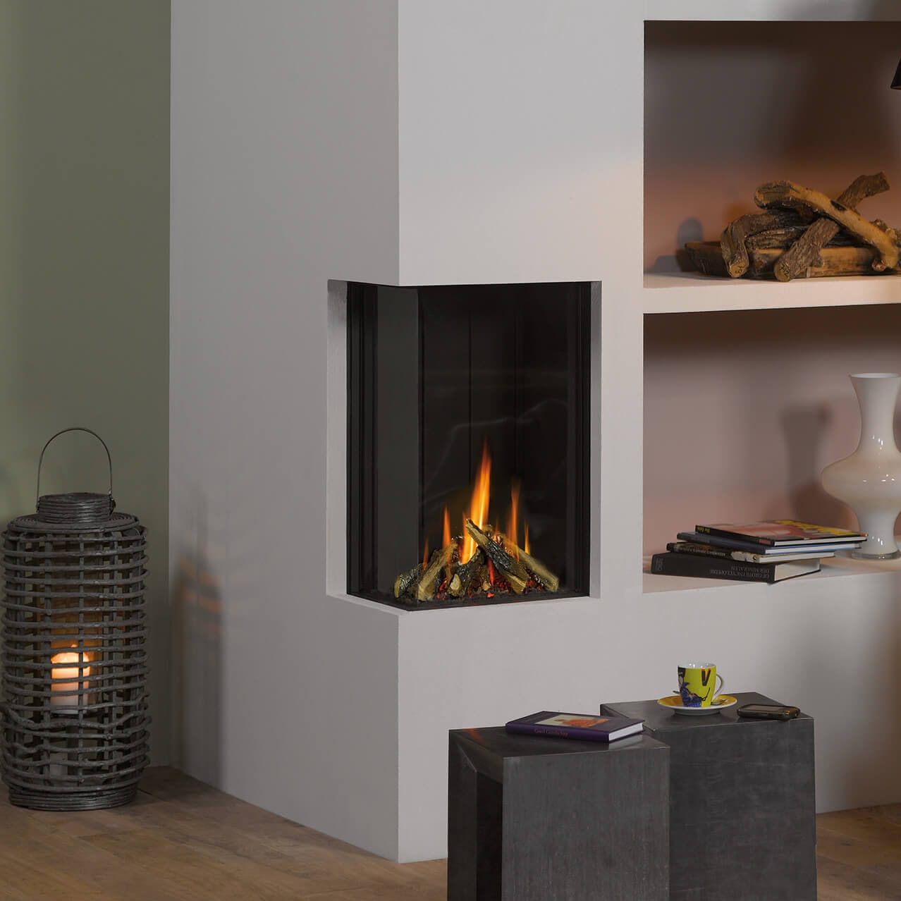 Cheminée d'angle - Trimline 38 - thermoCet International BV - à gaz ...