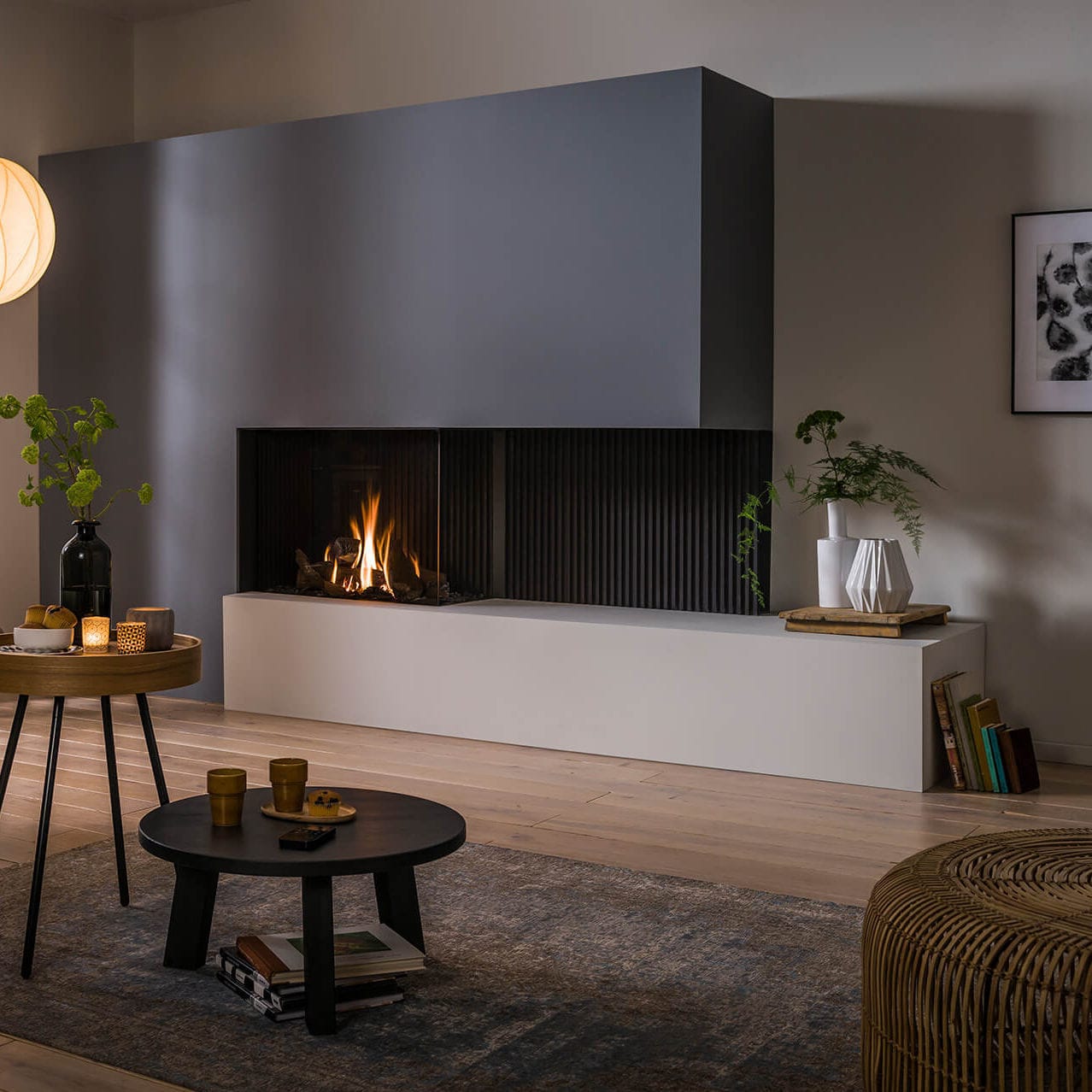 Cheminée d'angle - Trimline 83 - thermoCet International BV - à gaz ...