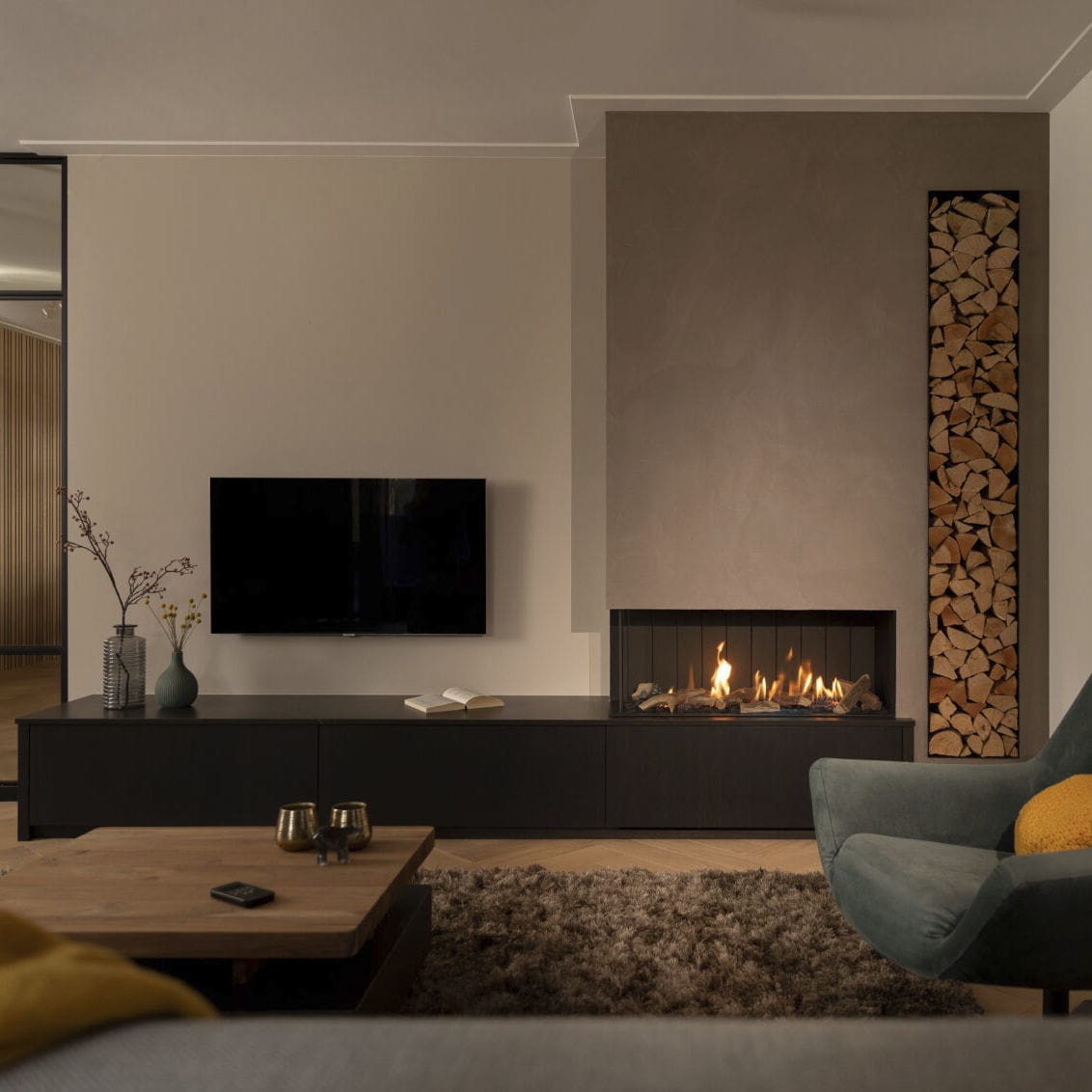 Cheminée d'angle - Trimline 100 - thermoCet International BV - à gaz ...