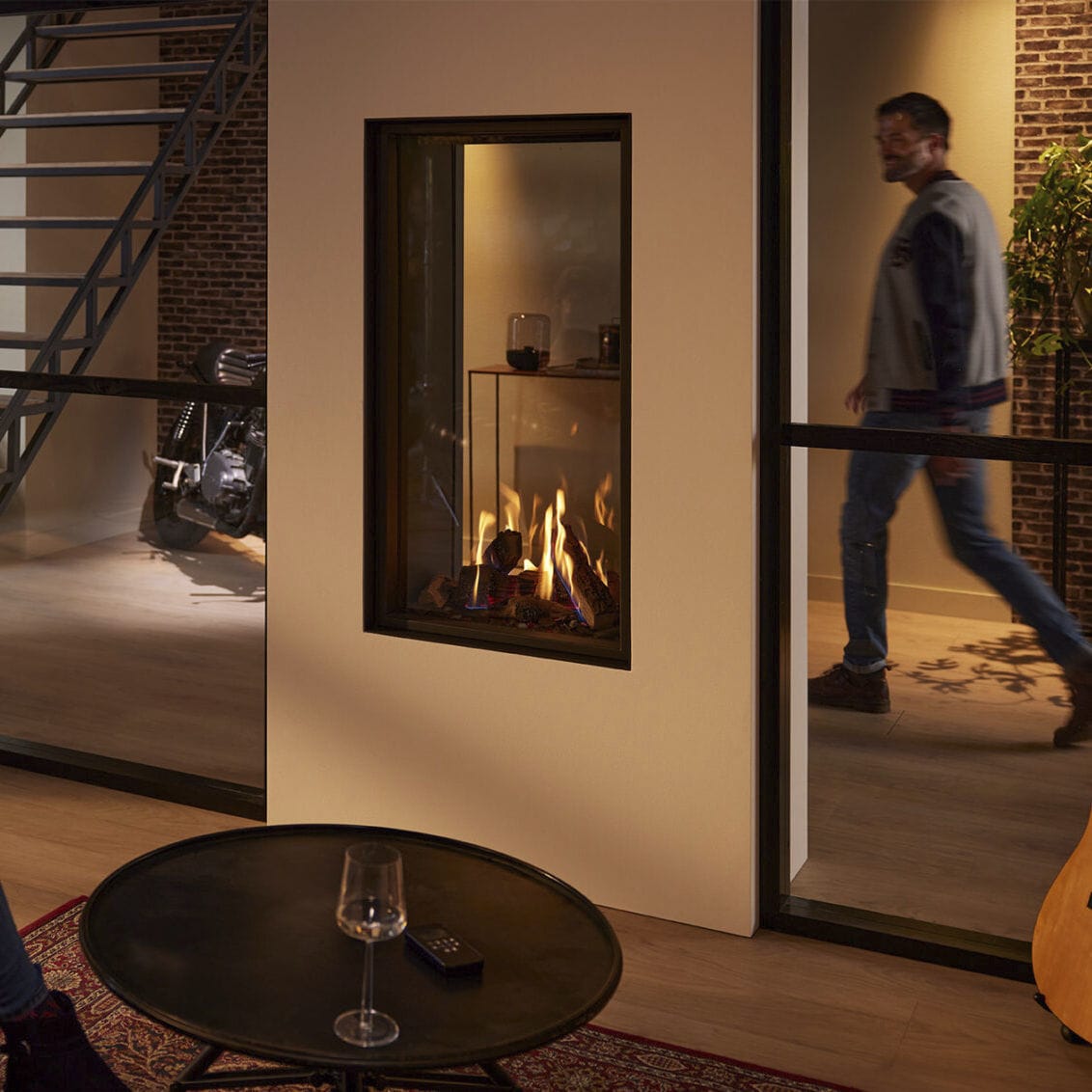 Cheminée à gaz - Trimline 55XH - thermoCet International BV - en îlot ...