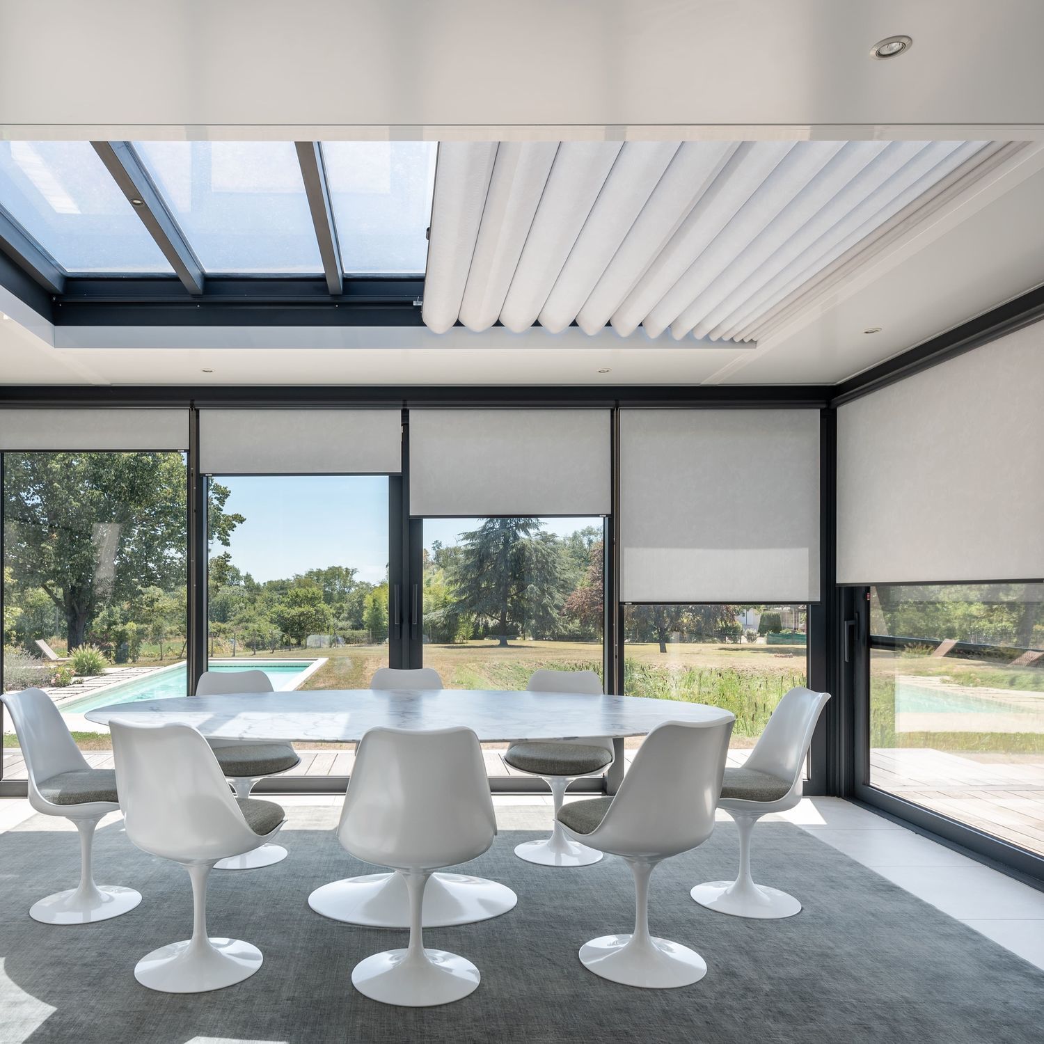 Store antichaleur - EVADA - REFLEX'SOL - plissé / pour véranda / pour ...