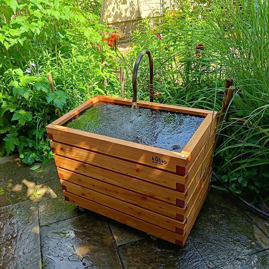 Bassin de jardin en mélèze - Gartenfrosch GmbH - carré / rectangulaire