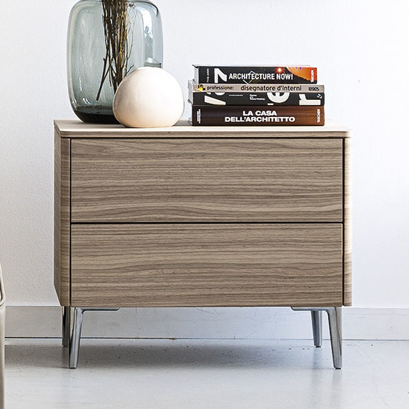 Table de chevet contemporaine - boston - calligaris - en bois massif / en céramique / avec ...