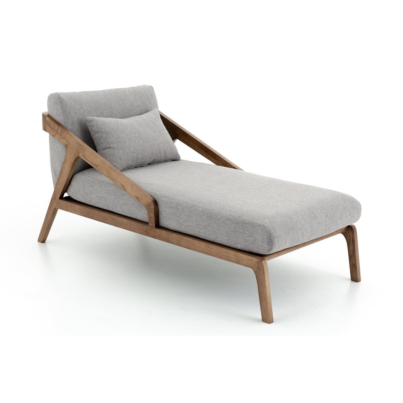 Chaise longue contemporaine - FAIRY - FLAMANT - en tissu / en frêne / 1 ...