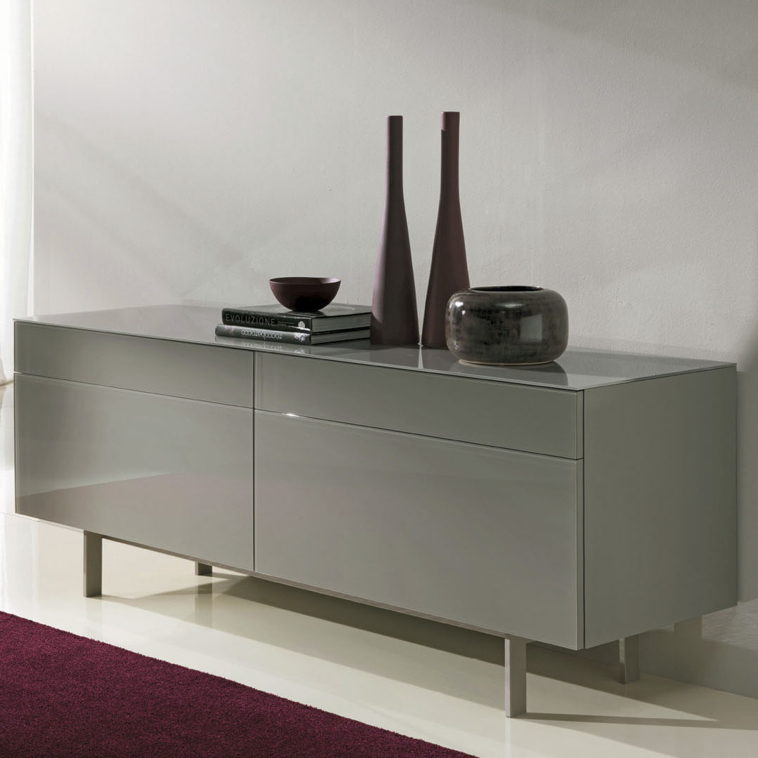 Buffet contemporain - ALY GLASS - BONTEMPI CASA - en bois / en bois ...