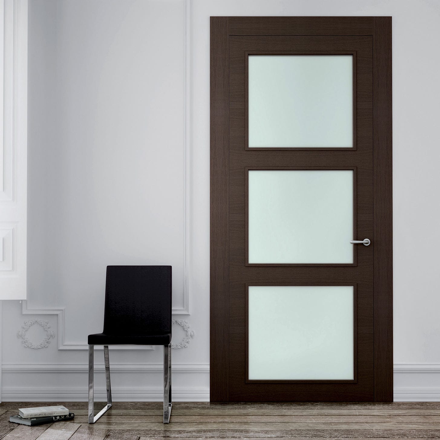 Porte d'intérieur - CUADRAT - CARRE furniture - en bois / en verre ...