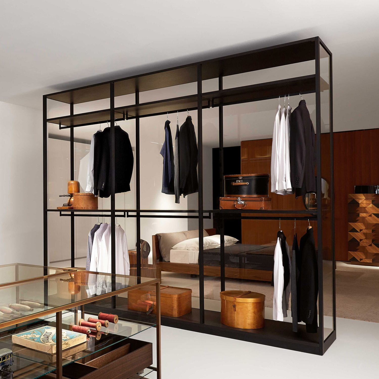 Dressing modulable - AIR - Porro - contemporain / en bois / en verre