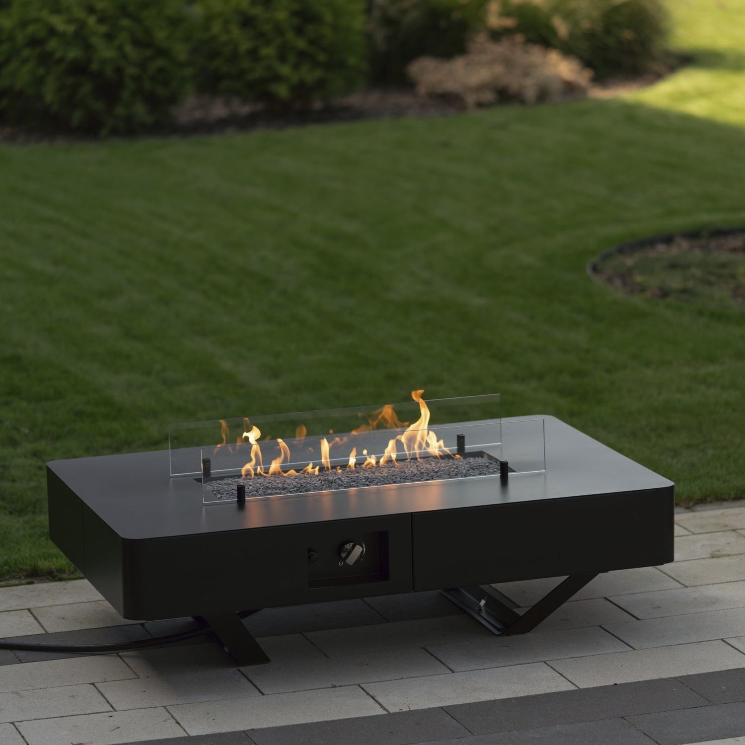 Brasero de jardin à gaz - Rio Table - Planika - en acier galvanisé / en ...