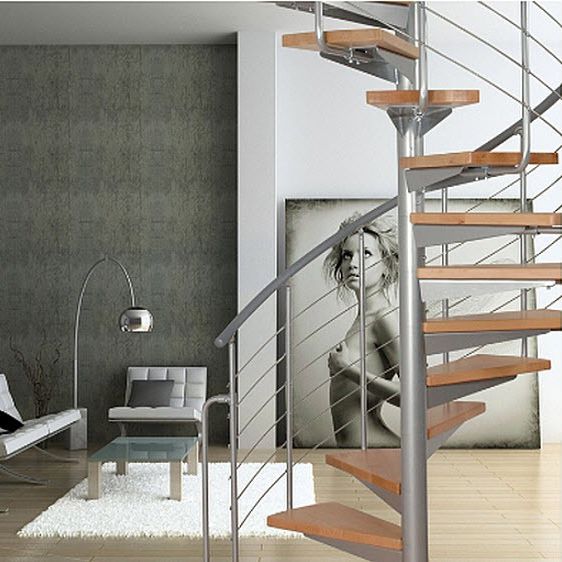 Escalier en colimaçon - SYSTEM - Atrium - à marches en bois / structure ...