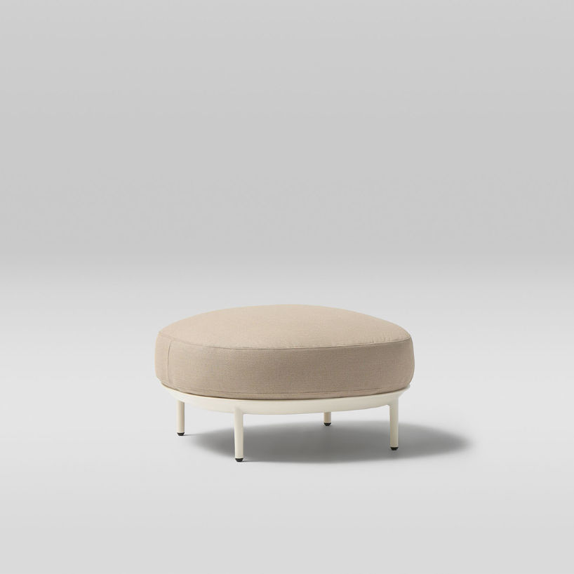 Pouf contemporain - AMBA - POINT - en acrylique / en aluminium / aluminium