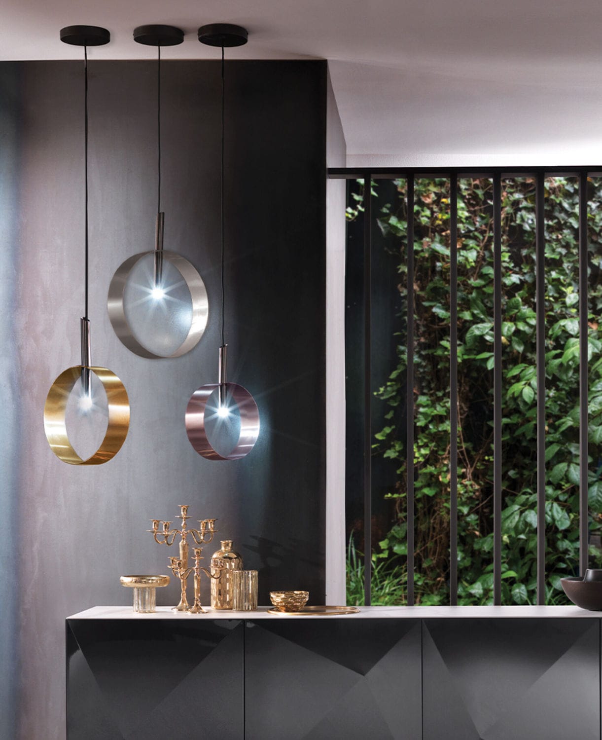 Lampe à LED - LED LOOP SS - Riflessi - suspension / en métal peint / contemporaine