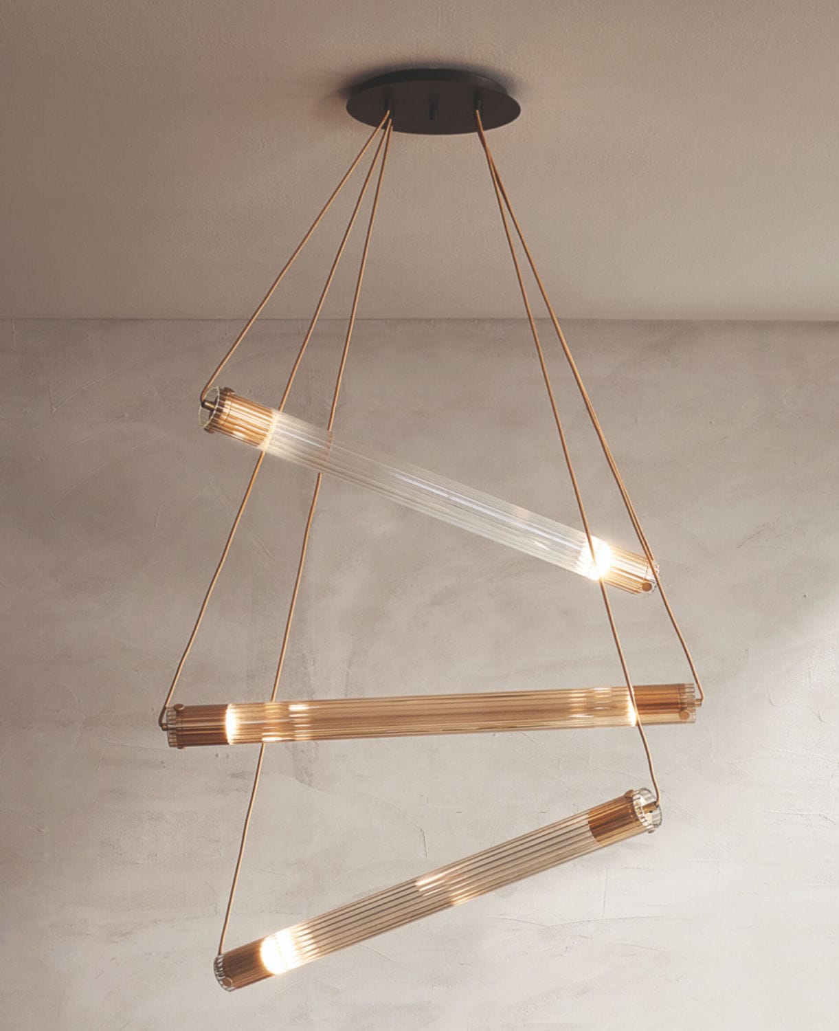 Suspension - TUBE S3 - Riflessi - en métal / en verre / contemporaine