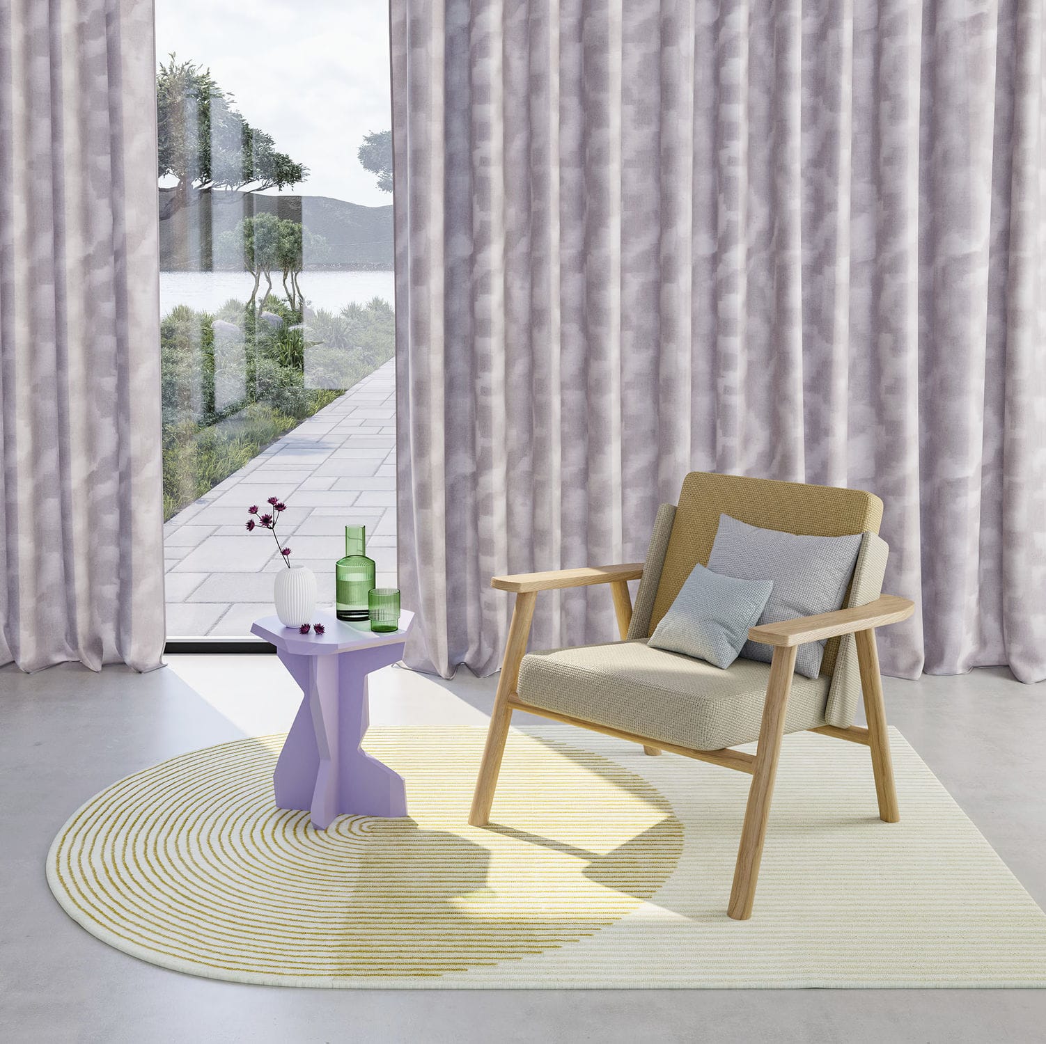 Tissu d'ameublement - FARA - NYA NORDISKA - pour rideaux / motif à ...