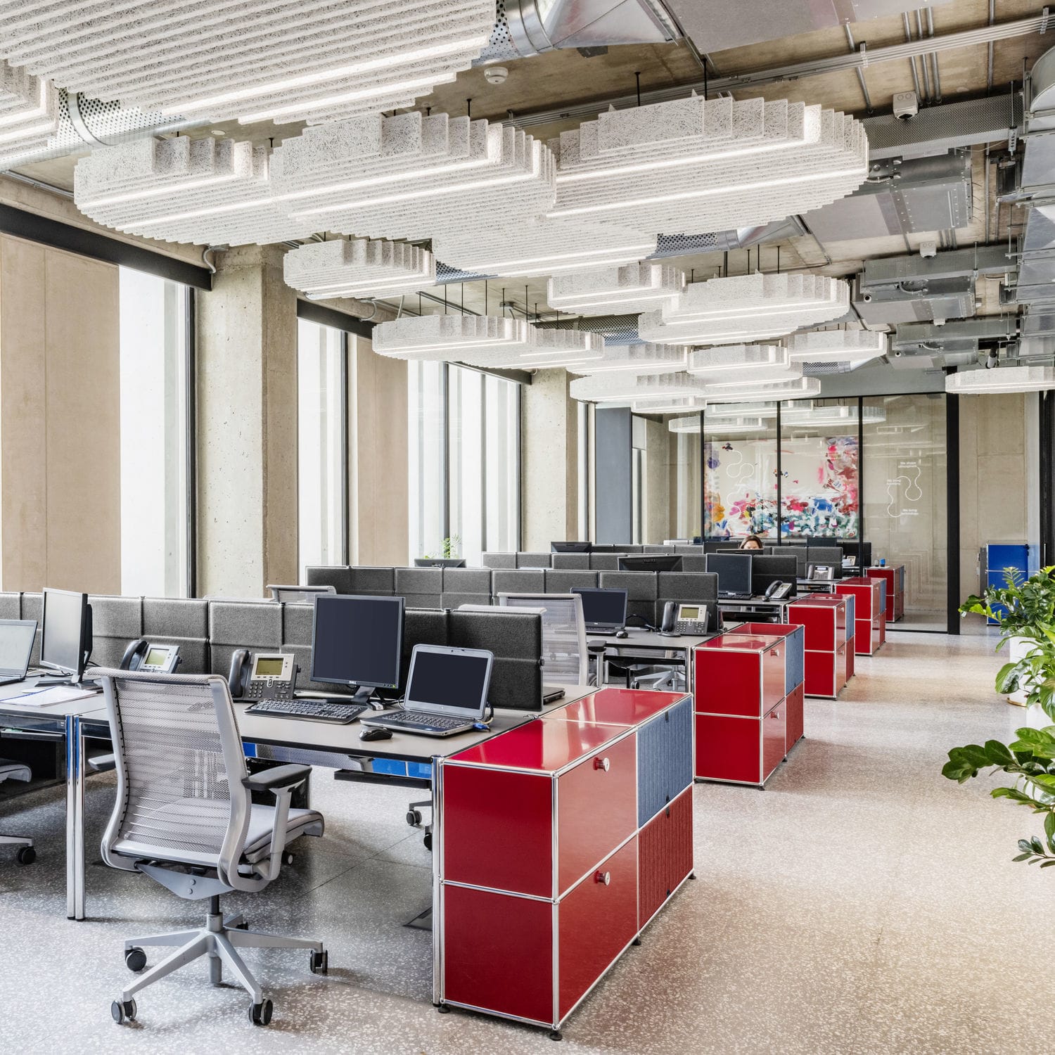 Étagère modulable - USM Haller Soft Panel – Red and Blue - USM Modular ...