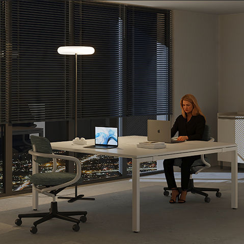 Lampe sur pied - OTO - BELUX AG - en aluminium / en acier / en PMMA