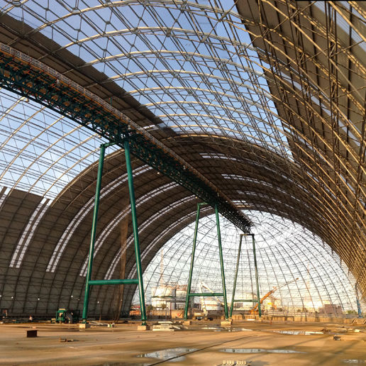 Charpente métallique pour structure tendue - NAVE DE COQUE ...