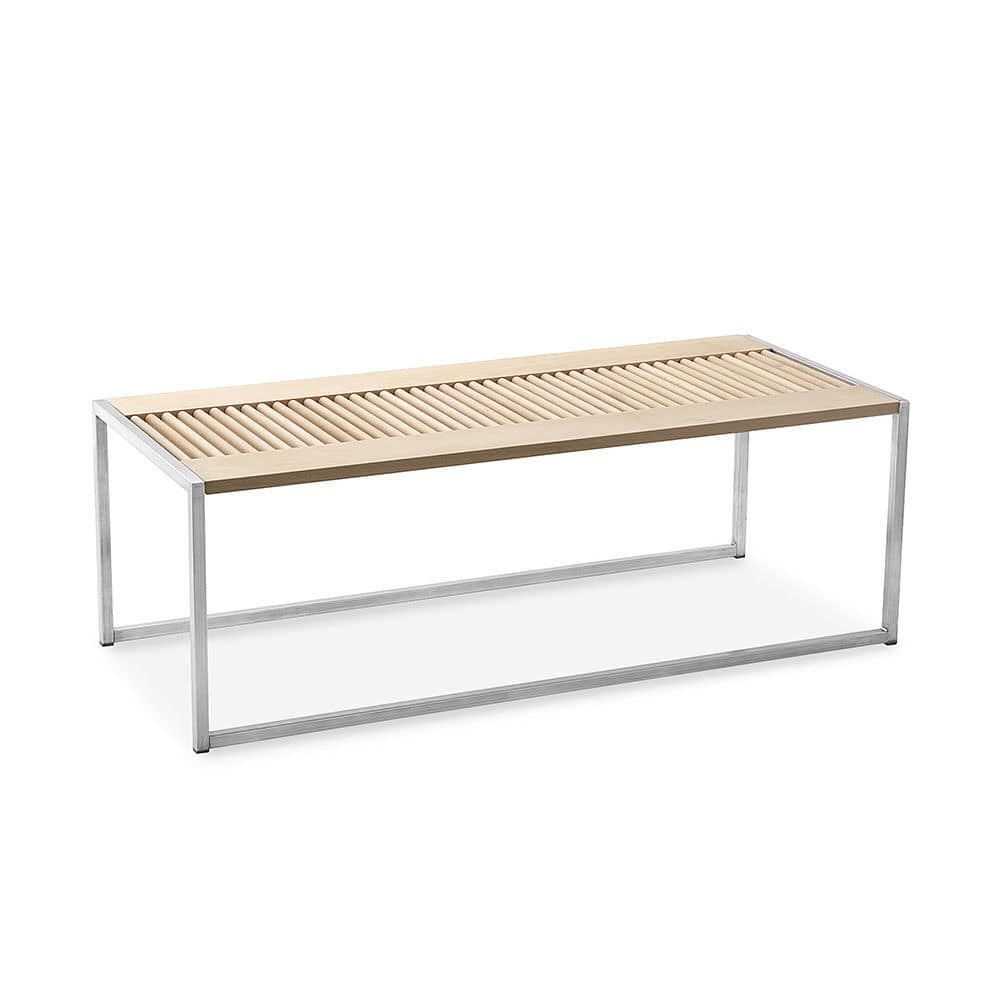 Banc contemporain - HAFRO srl - en hêtre / en inox / sans dossier