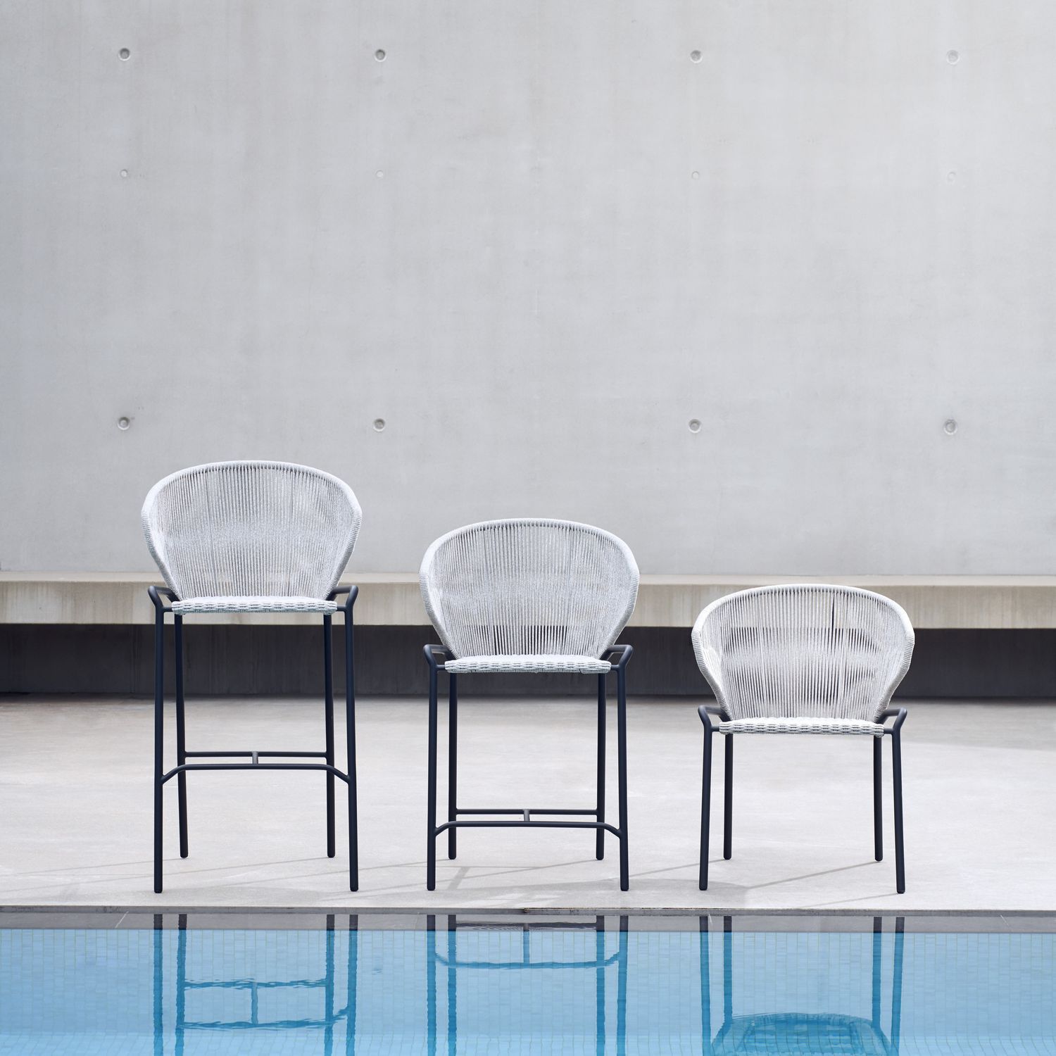 Chaise de bar contemporaine - RADOC - MANUTTI - d'extérieur / en tissu ...