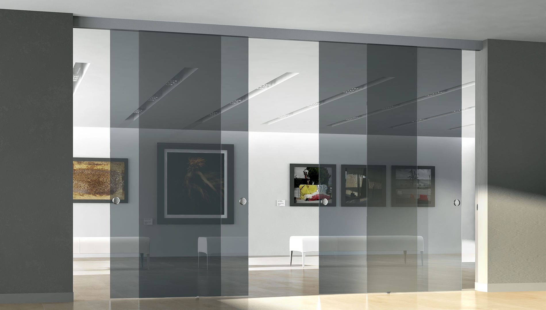 Cloison coulissante - COLOR : GAMMA - Casali - vitrée / à usage ...