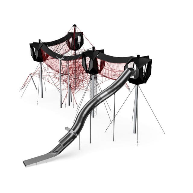 Structure de jeu pour aire de jeux - COR10330 - KOMPAN - en métal / en ...